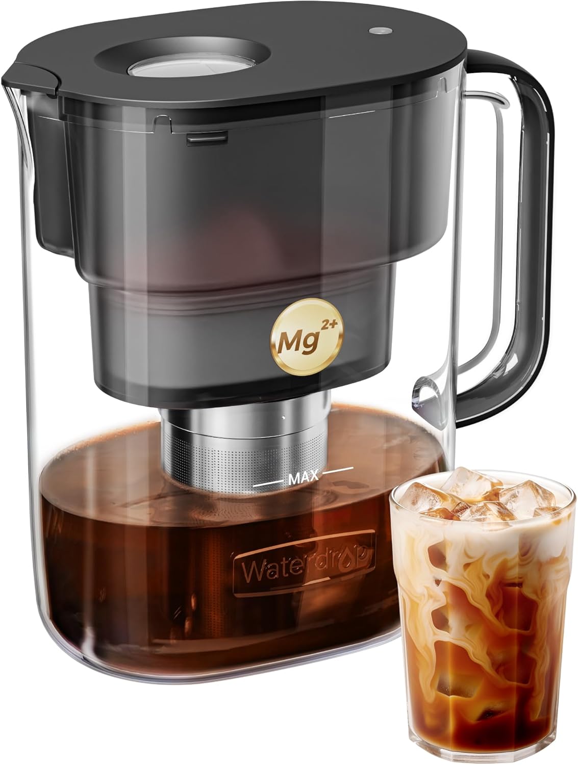 Waterdrop Cold Brew Coffee Maker with 1 Magnesium Water Filter, Well-B