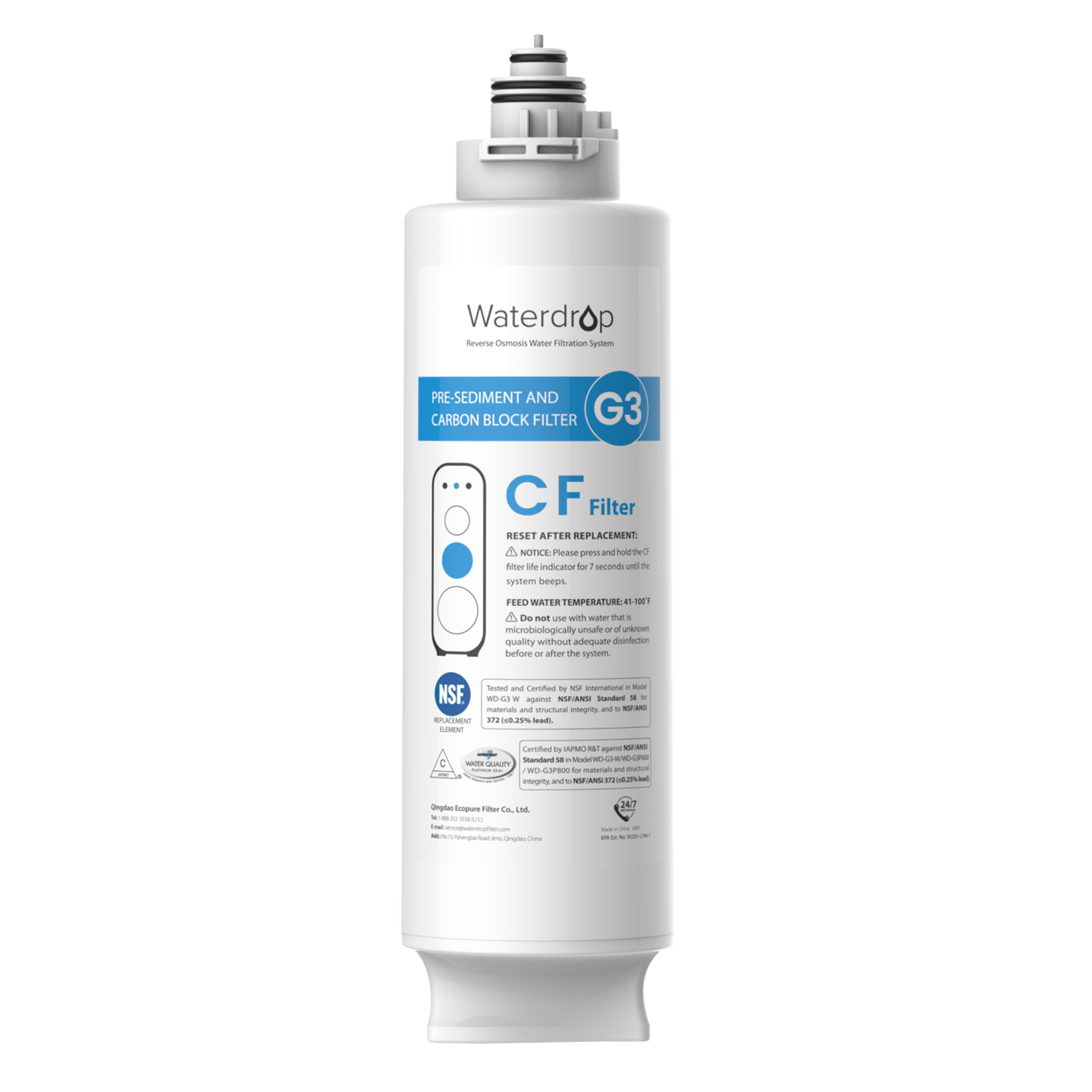 Waterdrop G3-N1CF Filter for WD-G3-W Reverse Osmosis System
